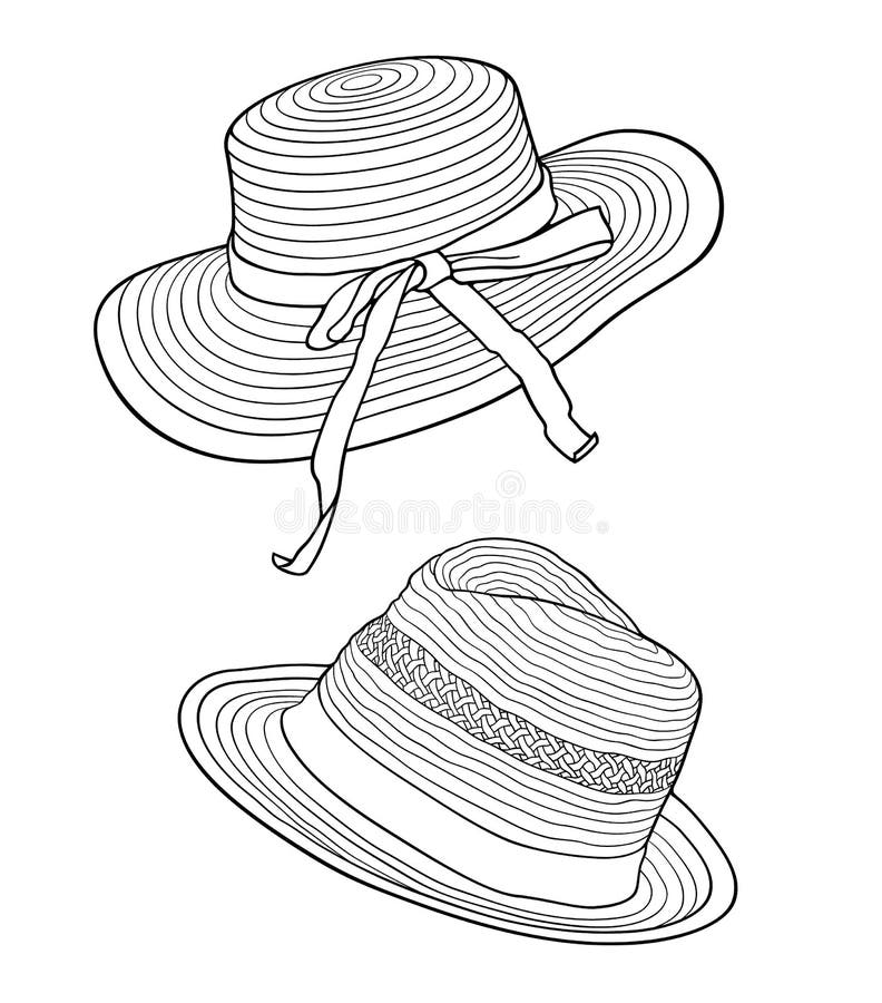 Hand Drawn Hat Cartoon Vector Stock Vector - Illustration of doodles ...