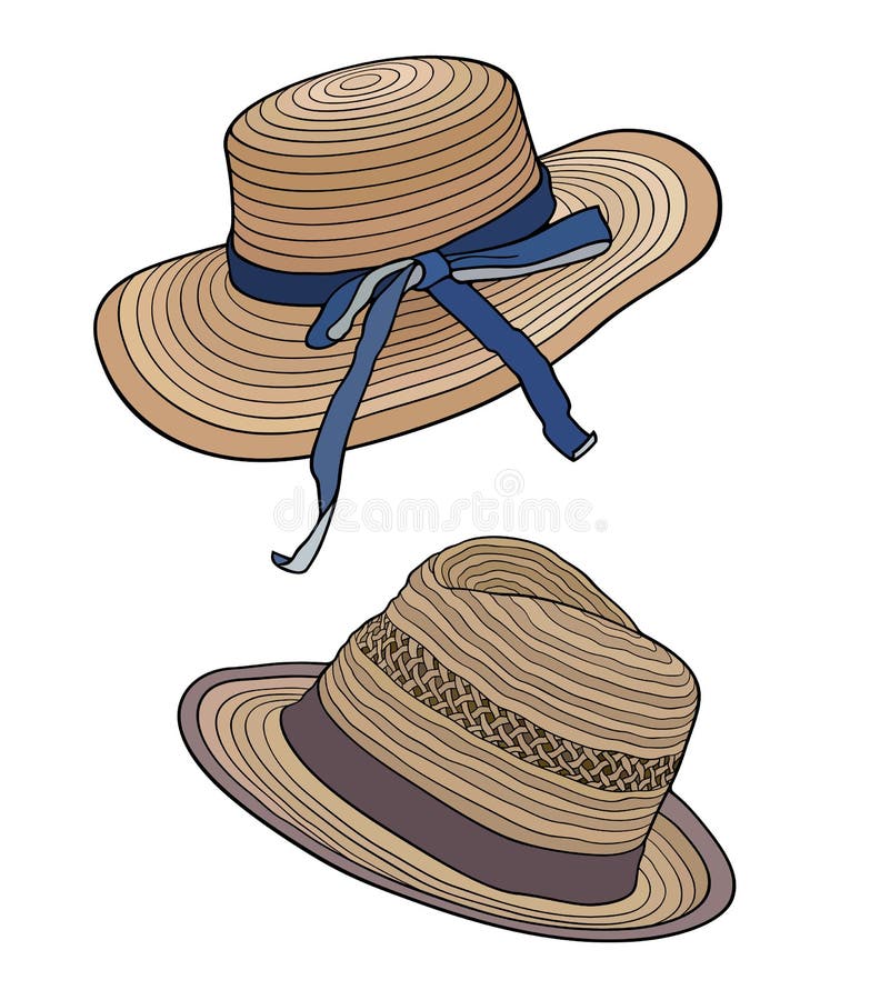 Hand Drawn Hat Cartoon Vector Stock Vector - Illustration of nature ...