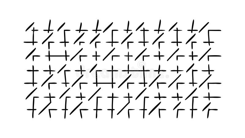 HandDrawn Hatch Mark Pattern Abstract Texture Design Element Vector ...