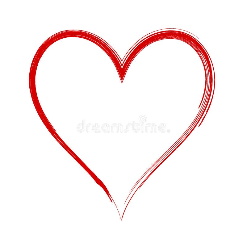Hand Drawn Heart Vector Illustration - Calligraphy Stock Vector ...