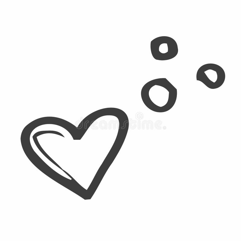 Hand Drawn Hearts. Heart Doodle Illustration Set Stock Vector ...