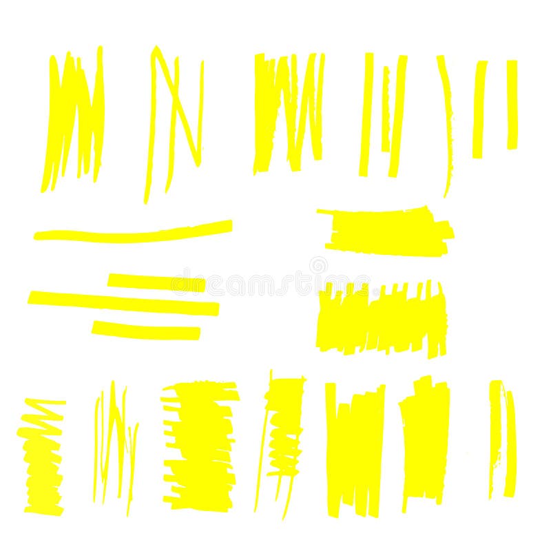 Highlight marker lines. stock vector. Illustration of highlight - 144561003