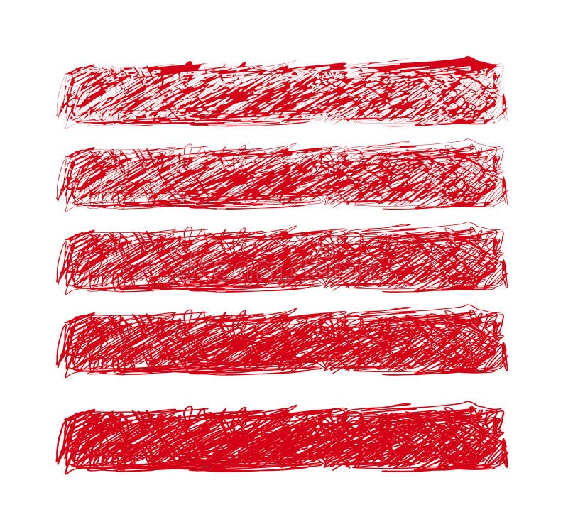 Hand Drawn Highlighter Elements. Vector Illustration Stock Vector ...