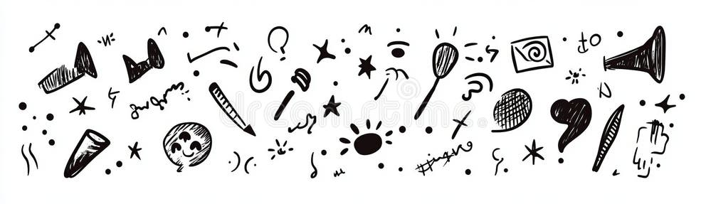 Hand-drawn Highlights, Underlined Text, Emphasis Marks, and Line Shapes ...