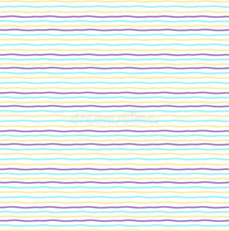 Hand Drawn Horizontal Doodle Lines Pattern Stock Vector - Illustration ...