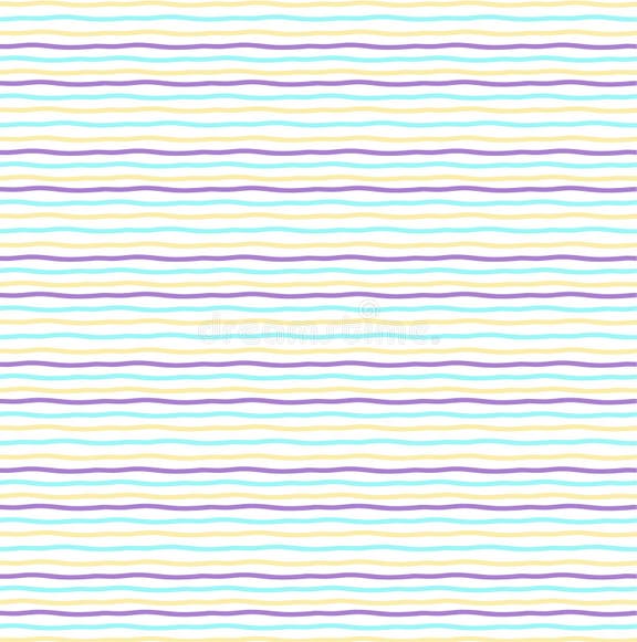 Hand Drawn Horizontal Doodle Lines Pattern Stock Vector - Illustration ...