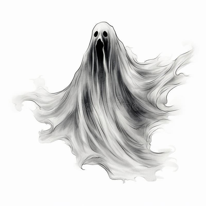 Hand-Drawn Horror Hauntings Classic Elegance Stock Illustration ...