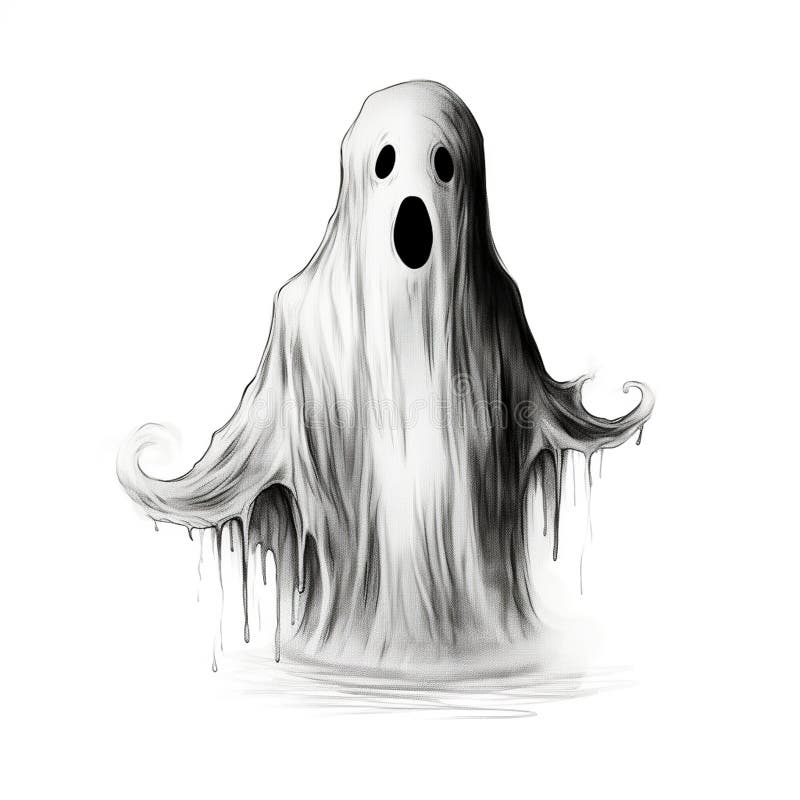 Hand-Drawn Horror Hauntings Classic Elegance Stock Illustration ...