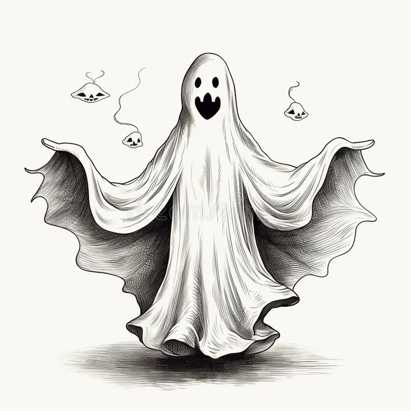 Hand-Drawn Horror Hauntings Classic Elegance Stock Vector ...