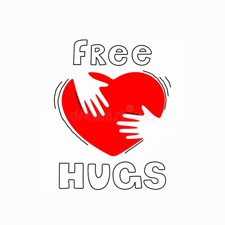 Hand Drawn Hugs Simple Abstract Illustration Stock Vector ...