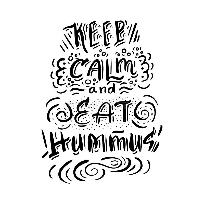 Hummus Vector Handdrawn Objects Stock Vector - Illustration of card ...