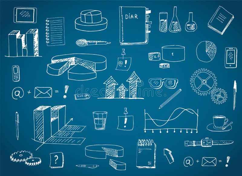 Hand drawn icons stock illustration. Illustration of drawn - 53417580