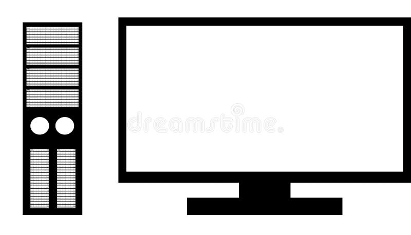 Hand Drawn Illsutration Computer Set Stock Illustration - Illustration ...