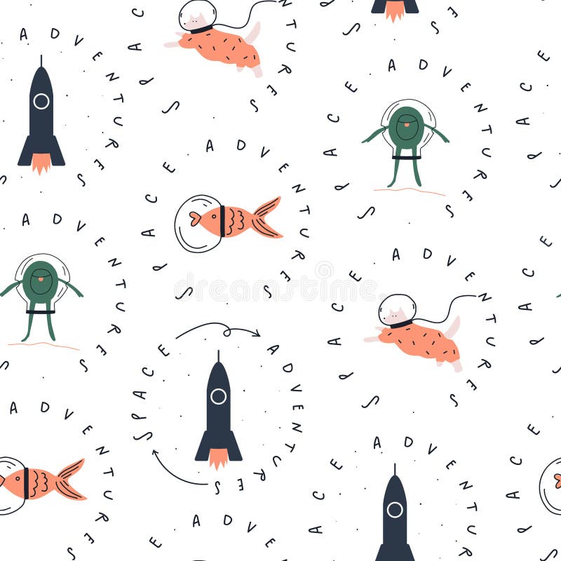 Space Fish Drawing Pattern Stock Illustrations – 796 Space Fish Drawing ...