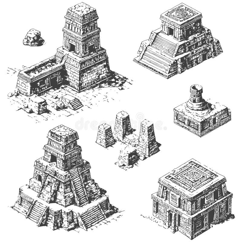 Maya Temple Belize Stock Illustrations – 182 Maya Temple Belize Stock ...