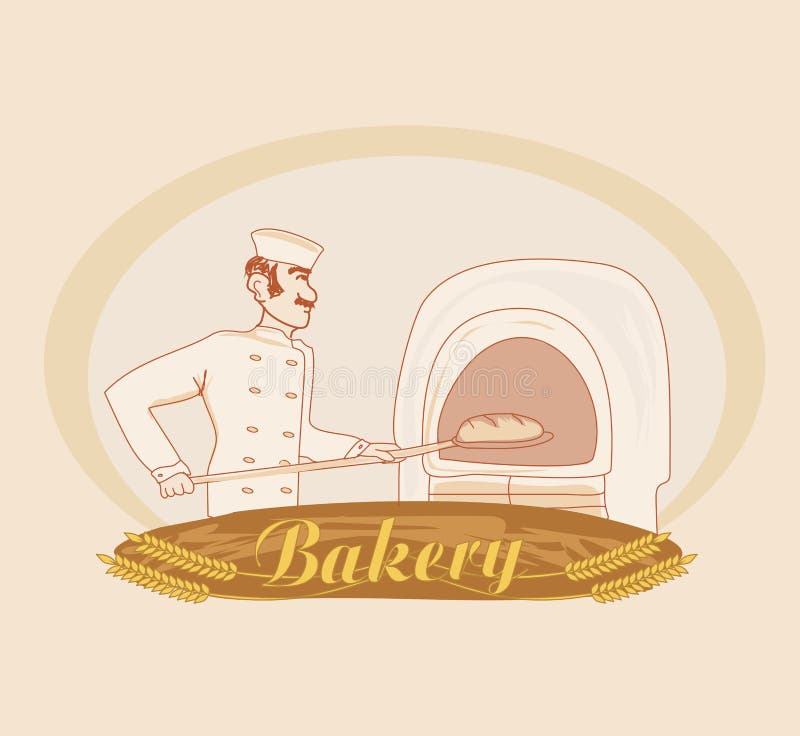 Hand Drawn Illustration of Baker Stock Vector - Illustration of ...