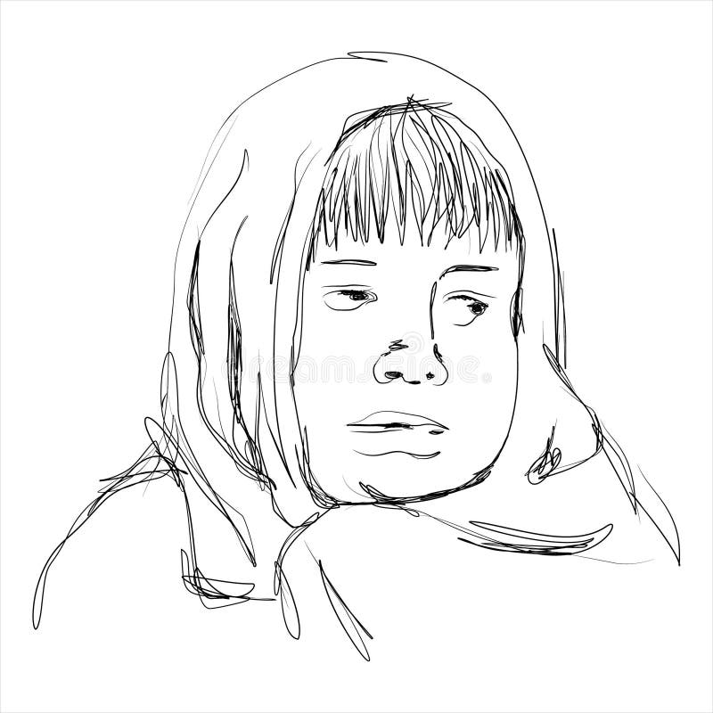 Hand Drawn Illustration of Cold Person Expression Stock Illustration ...