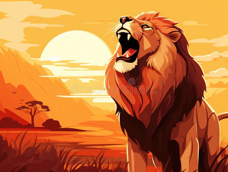 Illustration of an Cool Lion King Made with Generative AI Illustration ...