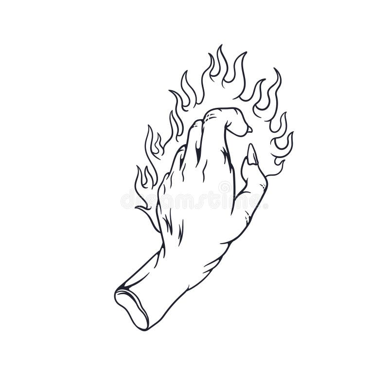 Hand Drawn Illustration of Traditional Wolf Leader Tattoo Stock Vector ...