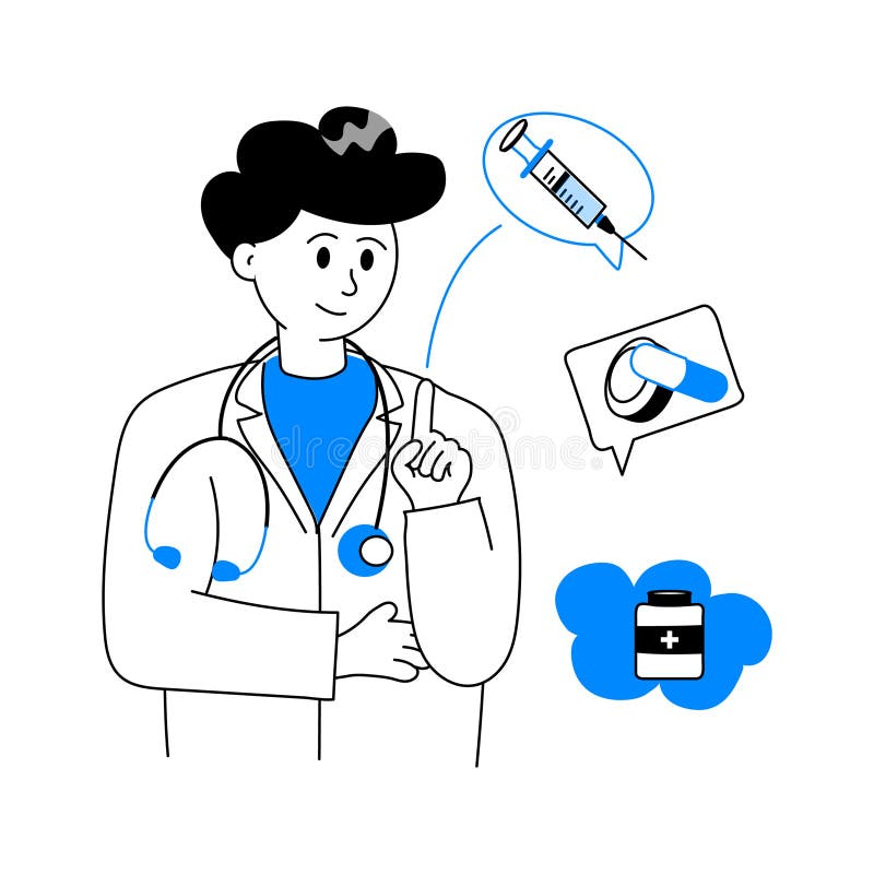 A Hand Drawn Illustration of Doctor Thought Stock Illustration ...