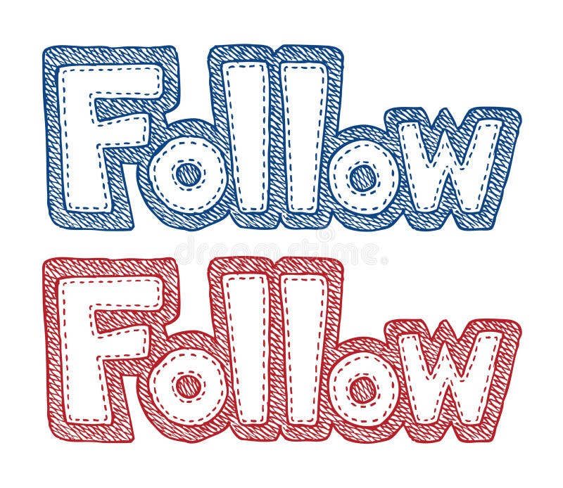 Follow Us Icon with Thumbs Up Hand. Vector Illustration. Stock Vector ...