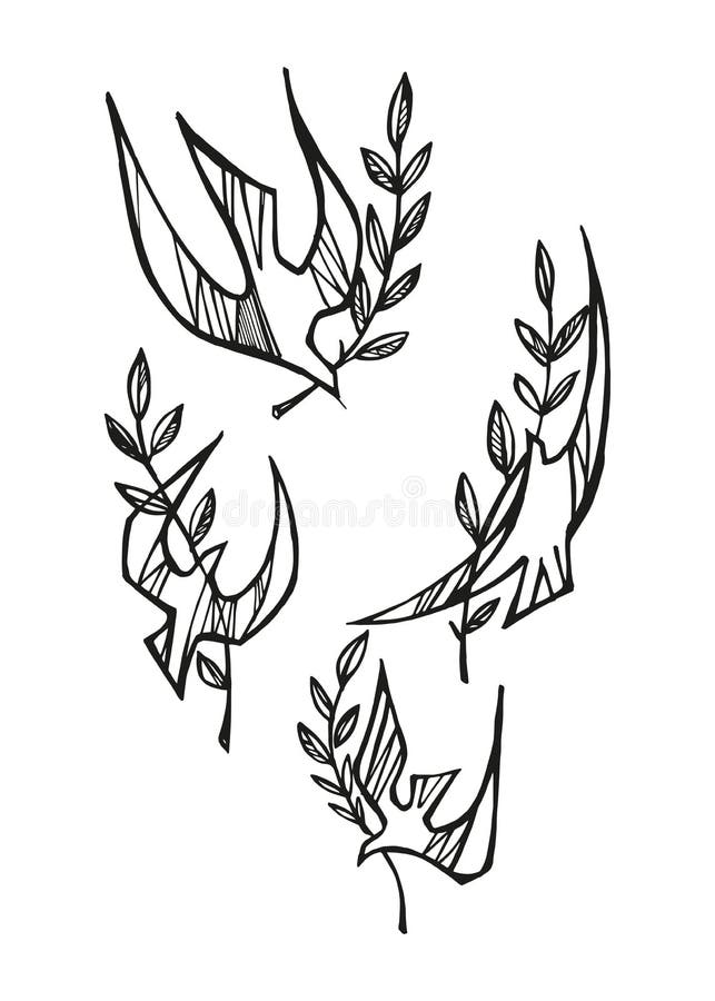 Hand Drawn Illustration of Holy Spirit Stock Vector - Illustration of ...