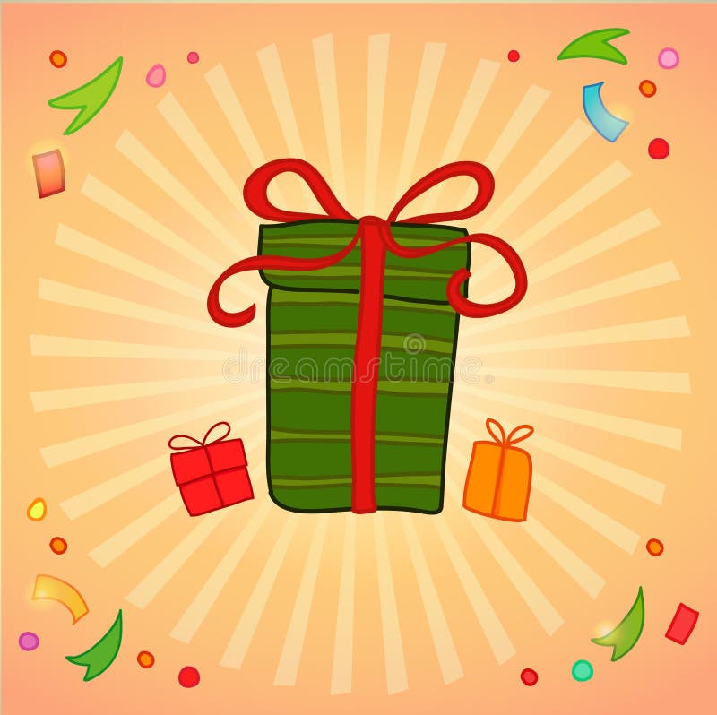 Hand Drawn Illustration -Magic Gift.Vector Stock Vector - Illustration ...