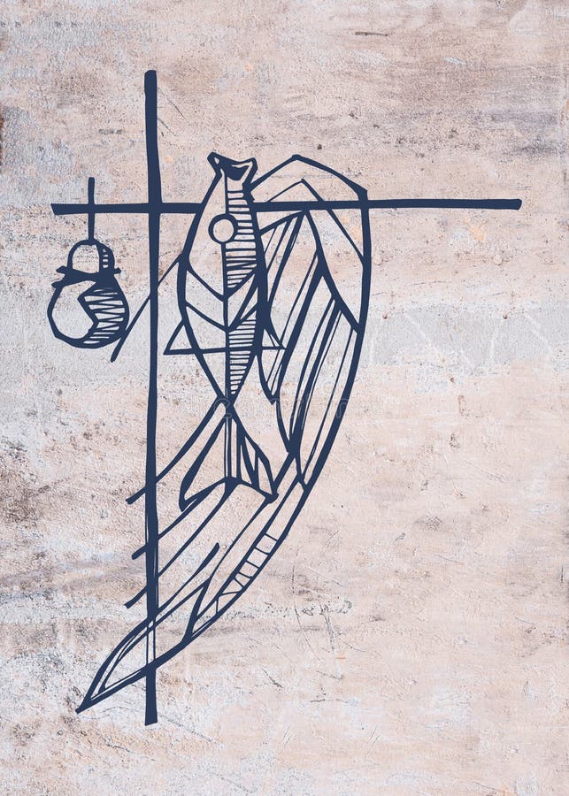 Hand Drawn Illustration of Raphael Archangel Stock Illustration ...