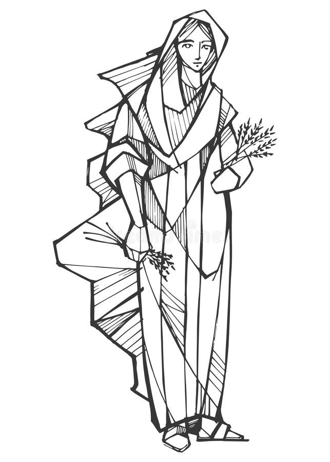 Hand Drawn Illustration of Ruth Stock Vector - Illustration of sketch ...