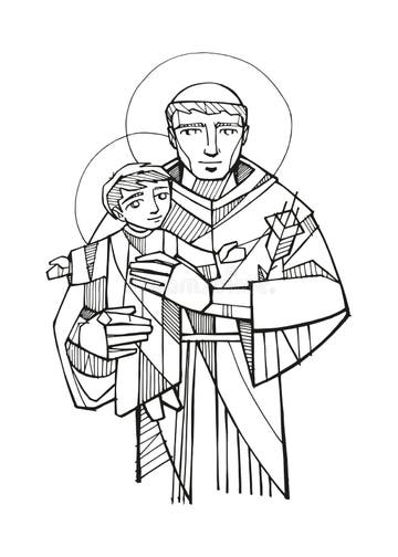Saint Anthony Padua Stock Illustrations – 44 Saint Anthony Padua Stock ...
