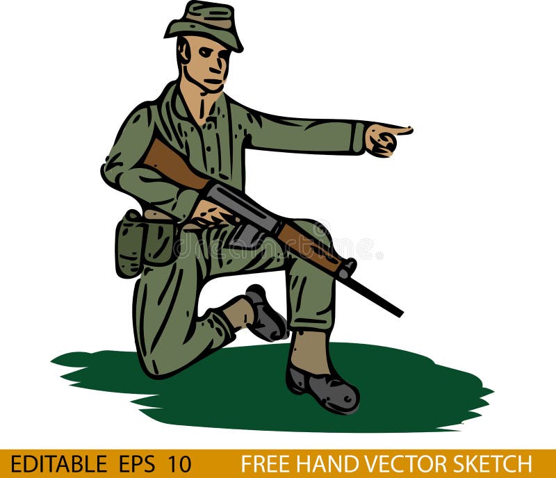 Hand Drawn Illustration of a Modern Style Battle Tank Stock Vector ...