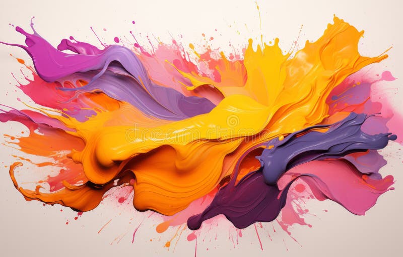 A Hand Drawn Illustration Using Several Colors and Brushes on a White ...