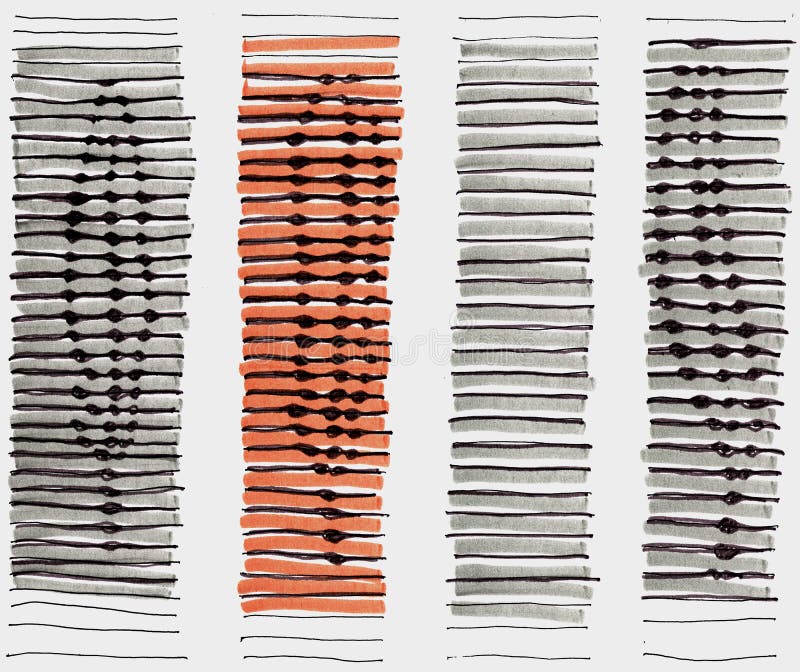 Hand Drawn Imaginary Abstract Art Stock Illustration - Illustration of ...