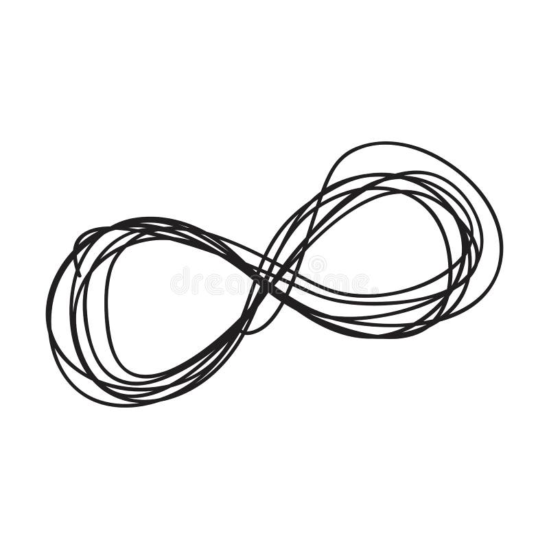 Hand Drawn Infinity Doodle, Sketch Scribble Element, Pencil Art Design ...