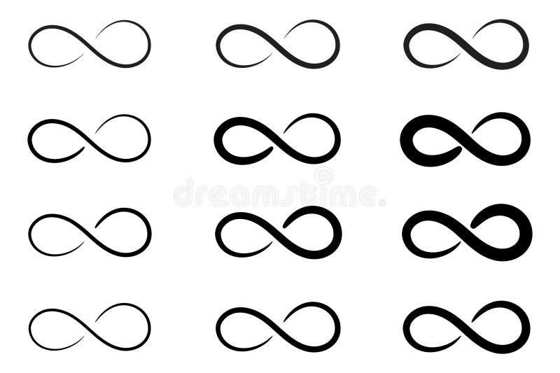 Hand Drawn Infinity Symbol. Black Infinity Icon. Eternity, Infinite ...