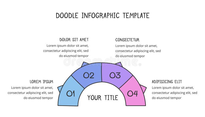 Hand Drawn Infographics - Diagram with 4 Parts Stock Vector ...