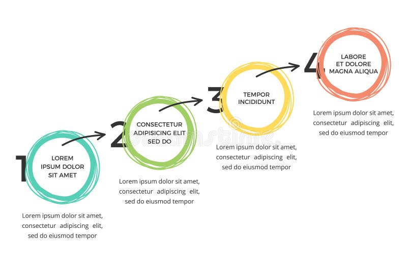 Hand Drawn Infographics - 4 Elements Stock Vector - Illustration of ...