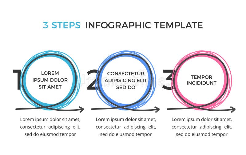 Hand Drawn Infographics - 3 Elements Stock Vector - Illustration of ...