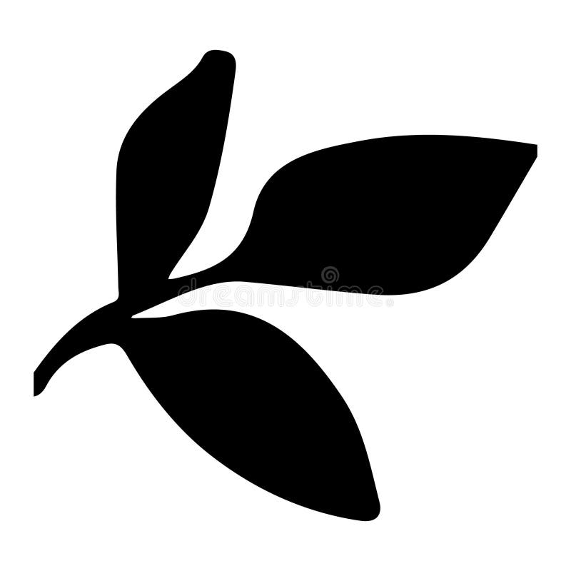 Doodle ink leaf pattern stock illustration. Illustration of shape ...