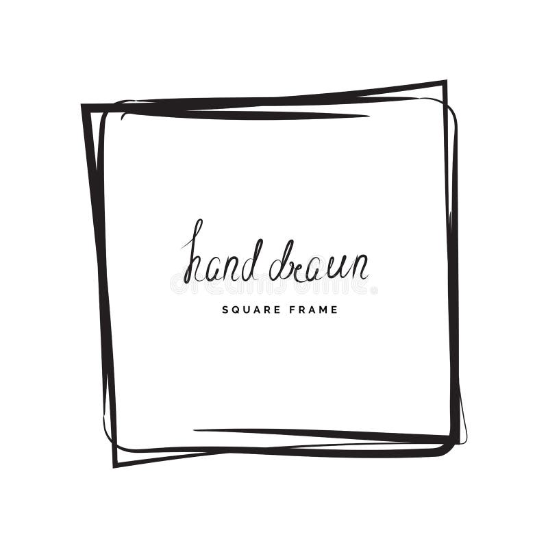 Hand Drawn Square Frame stock vector. Illustration of drawing - 119910284