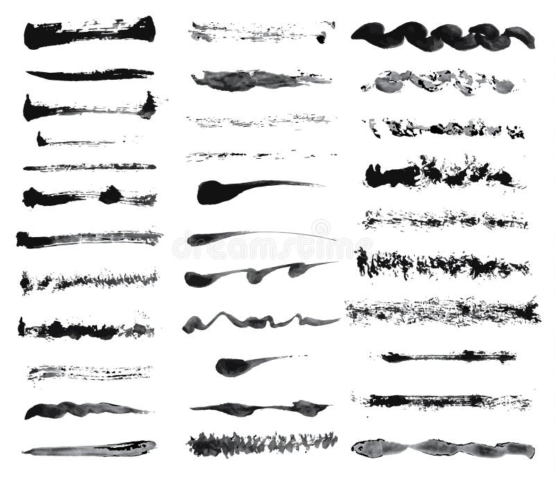 Hand drawn ink stroke stock vector. Illustration of stain - 68770091