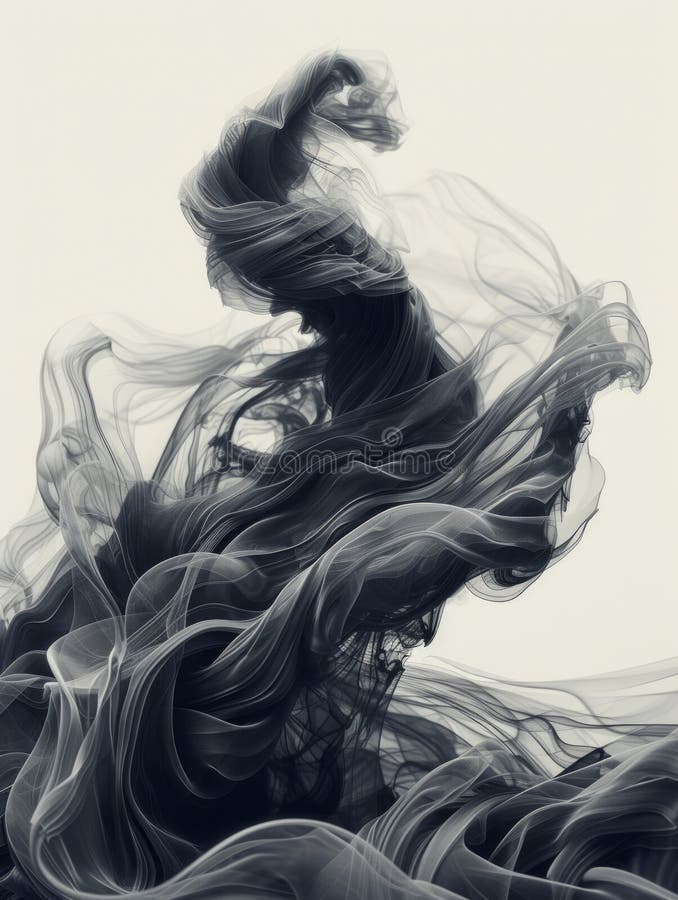 Hand Drawn Ink Texture Design Element Generative AI Stock Illustration ...