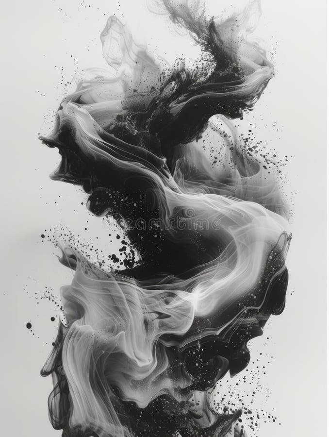 Hand Drawn Ink Texture Design Element Generative AI Stock Illustration ...