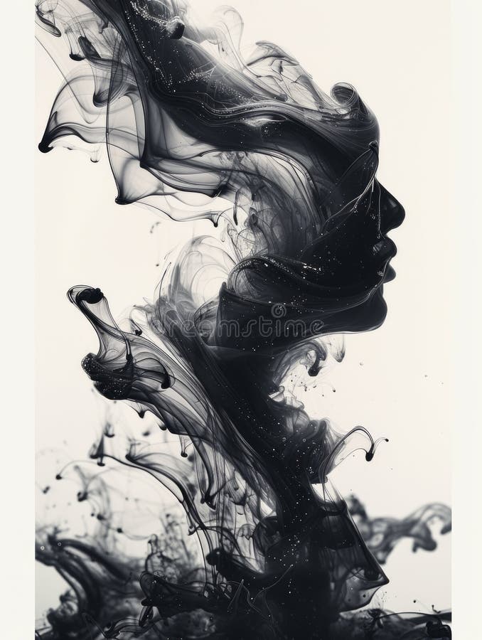 Hand Drawn Ink Texture Design Element Generative AI Stock Illustration ...