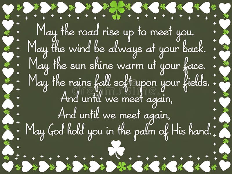 Hand-drawn Irish Blessing Greeting Card for St. Patrick S Day Stock ...
