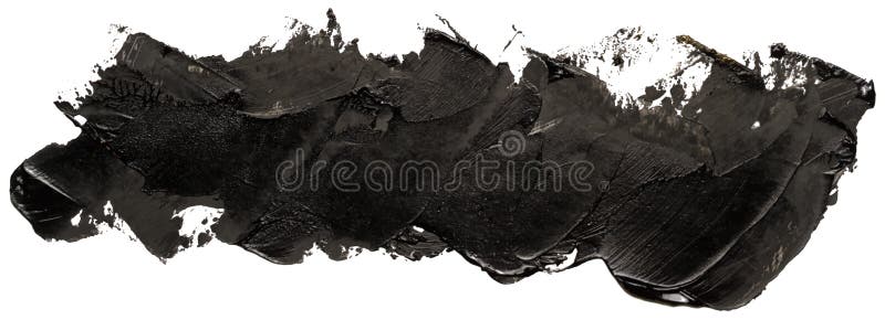 Hand Drawn Isolated Rectangular Paintbrush Stripe with Dirty Black ...