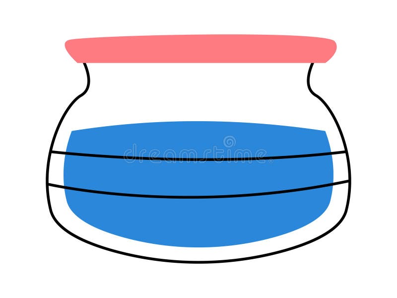 Hand Drawn Jar with Liquid Abstract Design Element Stock Vector ...