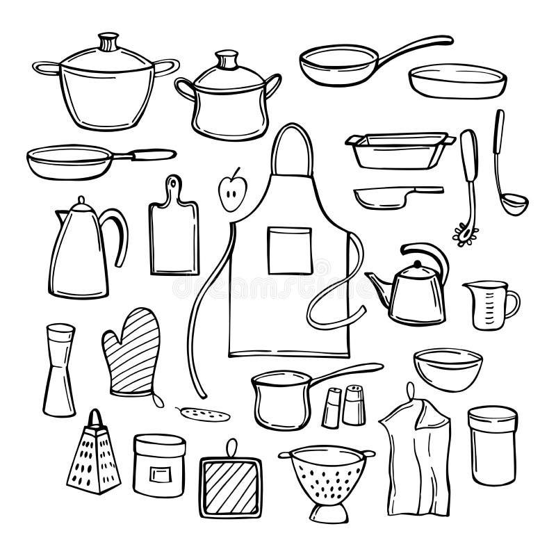 Kitchenware. Vector Illustration Stock Vector - Illustration of cook, pattern: 218137471