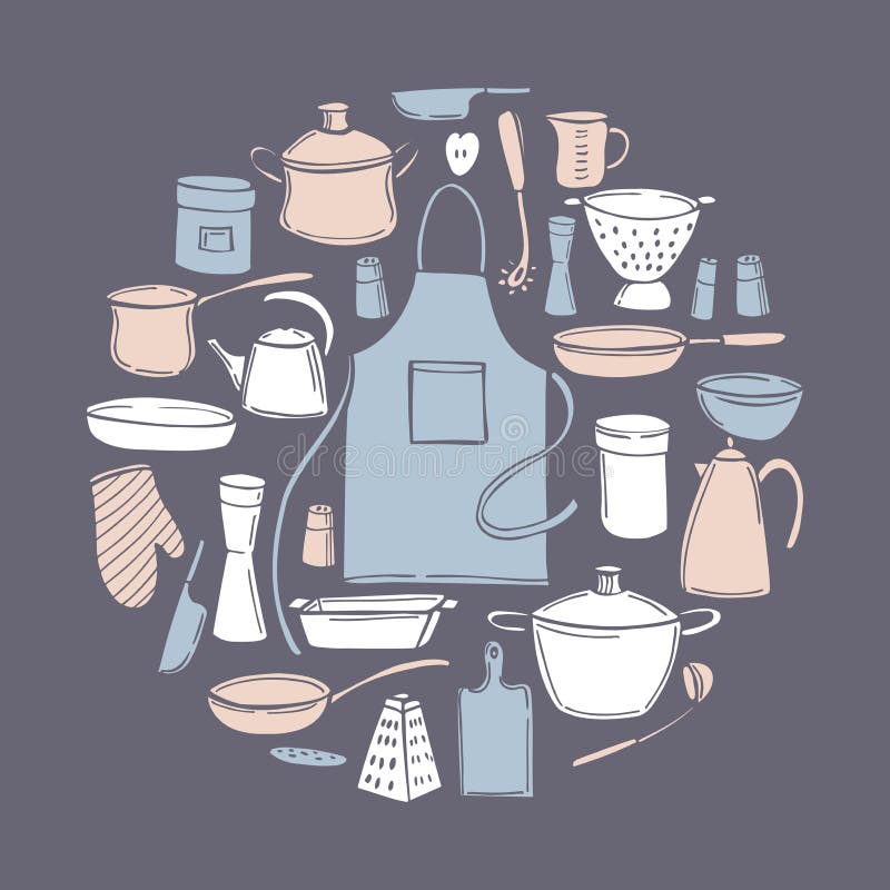 Kitchenware. Vector Illustration Stock Vector - Illustration of metal ...