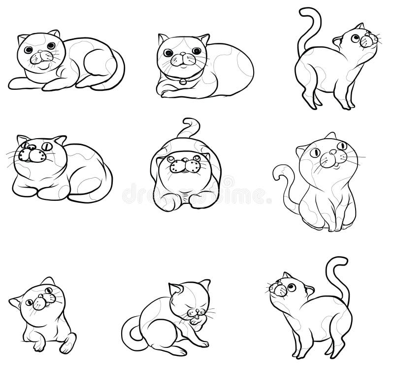 Drawn Kiten Cat Vector Stock Illustrations – 9 Drawn Kiten Cat Vector ...